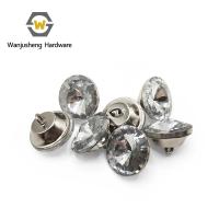 China Gem Flower Upholstered Crystal Buttons Sofa Crystal Button Tufted Buttons Background Wall Decorative Crystal Drill Buttons for sale