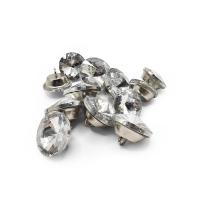 China Gem Flower Upholstered Crystal Buttons Sofa Crystal Button Tufted Buttons Background Wall Decorative Crystal Drill Buttons for sale