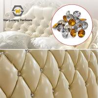 China Custom-Sized Transparent Colored Acrylic Round Sofa Tufted Buttons Upholstered Bed Edge-Wrapping Buckles Upholstered Buttons for sale