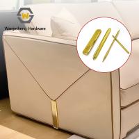 China Upholstered Furniture Zinc Alloy Sofa Buckle Soft Bed Headboard Decorative Strip Accent Wall Buckle Furniture Accessories for sale