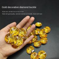 China Modern Style Round Resin Crystal Button Yellow Acrylic for Sofa & Home Decor-for Bathroom & Living Room for sale