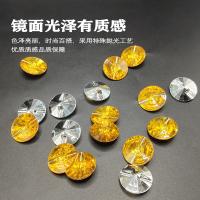 China Modern Style Round Resin Crystal Button Yellow Acrylic for Sofa & Home Decor-for Bathroom & Living Room for sale