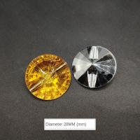 China Modern Style Round Resin Crystal Button Yellow Acrylic for Sofa & Home Decor-for Bathroom & Living Room for sale