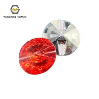 China Modern-Style Red Acrylic Round Resin Button Flat Back Crystal Decorative for Kitchen Bathroom Dining and Living Room for sale