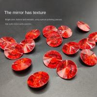 China Modern-Style Red Acrylic Round Resin Button Flat Back Crystal Decorative for Kitchen Bathroom Dining and Living Room for sale