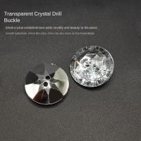 China Modern Design Transparent High-End Crystal Glass Buttons Round Two Eyes Acrylic Sofa Decoration for Living Room Hotels Schools for sale