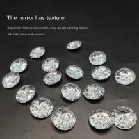 China Modern Design Transparent High-End Crystal Glass Buttons Round Two Eyes Acrylic Sofa Decoration for Living Room Hotels Schools for sale