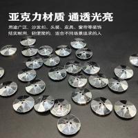 China Modern Design Transparent High-End Crystal Glass Buttons Round Two Eyes Acrylic Sofa Decoration for Living Room Hotels Schools for sale