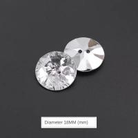 China Modern Design Transparent High-End Crystal Glass Buttons Round Two Eyes Acrylic Sofa Decoration for Living Room Hotels Schools for sale