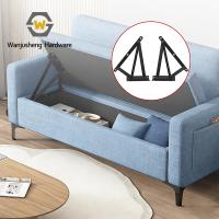 China Thickened Foldable Triangular Spring Hinge Bed Board Sofa Frame Cushioned One-Piece Hinge Storage Bed Hinge for sale