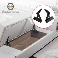 China Hardware Accessories for Black Sofa with Split Spring Hinges Multi-functional Storage Bed Box and Flip-top Storage Box for sale