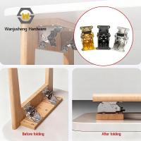 China 90° Self-locking Folding Hinge Thickened Hardware Accessory for Dining Table Chair Bed Leg Coffee Table Support for sale