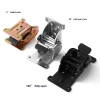 China Black 90-Degree Self-Locking Double Brake Hinge for Furniture Coffee Table & Computer Table 180 Folding Lock for sale