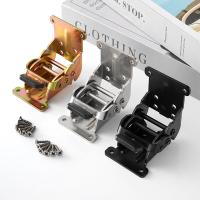 China Black 90-Degree Self-Locking Double Brake Hinge for Furniture Coffee Table & Computer Table 180 Folding Lock for sale