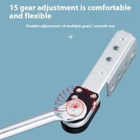 China New Hardware Accessories Sofa Headrest Hinge Furniture Connection Angle Adjuster Ratchet Folding Armrest Furniture Hinge for sale