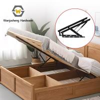 China Hardware Mechanism Pneumatic Lifting Hydraulic Heavy-Duty Storage Bed Frame Hinge Bracket Bed Gas Spring Lifter for sale