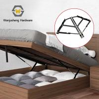 China Storage Bed Lift Hinge Mechanism Bracket Gas Spring Bed Box & Bed Slat Lifting Support Iron Frame for sale