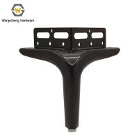 China Sofa Support Feet Bed Legs Triangle Belt Corner Code Black Cabinet Metal Furniture Legs Hardware Accessories for sale