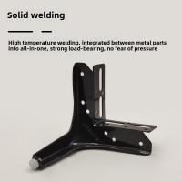 China Sofa Support Feet Bed Legs Triangle Belt Corner Code Black Cabinet Metal Furniture Legs Hardware Accessories for sale