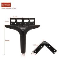 China Sofa Support Feet Bed Legs Triangle Belt Corner Code Black Cabinet Metal Furniture Legs Hardware Accessories for sale