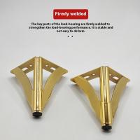 China Wanjusheng Metal Furniture Leg Table Leg Triangle Sofa Popular Gold Y Legs TV Cabinet Supporting Feet for sale