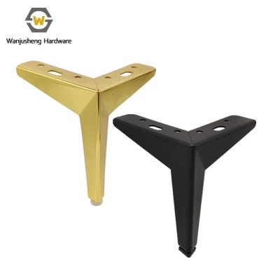 China Diamond-Shaped Three-Pronged Sofa TV Cabinet Coffee Table Bed Feet in Thickened Metal for Supporting Furniture Legs for sale