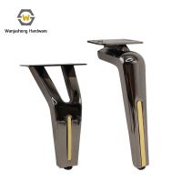 China Sofa Furniture Support Feet Hardware Accessories Iron Metal Table and Chair Black Gold Design TV Cabinet Legs for sale
