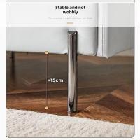 China Modern Aluminum Alloy Bathroom Cabinet Legs Light Luxury Gold Black Furniture Sofa Support Adjustable Coffee Table Cabinet Legs for sale
