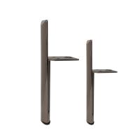 China Sofa Legs Metal Iron Flat Chair Support Furniture Feet Nightstand Legs Black Sofa Legs for sale