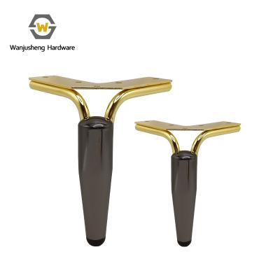 China Multicolor Metal Triangle Table Legs Furniture Modern Luxury Gold Chrome Base Cabinet Sofa Bed Legs for Kitchen Hotel Bedroom for sale