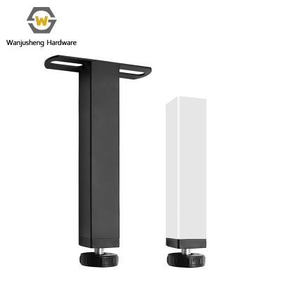 China Modern T-shaped Adjustable Telescopic Bed Foot square Tube Metal Frame Leg square Tube Support Bed Furniture Hardware for sale