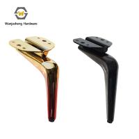 China European Luxury Style Black Gold Iron Chrome Metal Furniture Legs Cabinet Base Bed Sofa Legs for sale