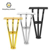 China Wanjusheng Decorative Furniture Cabinet Iron Legs New Sofa Legs Gold Hardware Accessories for sale