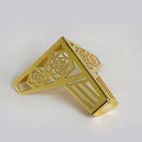 China Wanjusheng Latest Sofa Yellow Decorative Hardware Furniture Feet Custom Table Sofa Feet Cabinet Metal Furniture Feet for sale