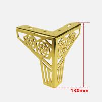 China Wanjusheng Latest Sofa Yellow Decorative Hardware Furniture Feet Custom Table Sofa Feet Cabinet Metal Furniture Feet for sale