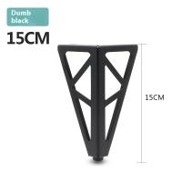 China Wanjusheng Hollow Table Legs Sofa Hardware Accessories 150mm Metal Chrome V-shaped Triangle Furniture Legs for sale