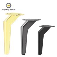 China Stable and Solid Black Chrome Metal Sofa Cabinet Legs Matte Finish Furniture Accessories for sale