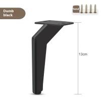 China Stable and Solid Black Chrome Metal Sofa Cabinet Legs Matte Finish Furniture Accessories for sale
