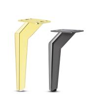China Stable and Solid Black Chrome Metal Sofa Cabinet Legs Matte Finish Furniture Accessories for sale