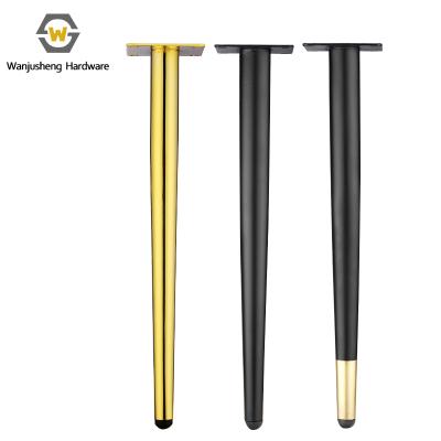 China Metal Black Gold Furniture Hardware Accessories Round Cabinet Dressing Table Sofa Chair Base for sale
