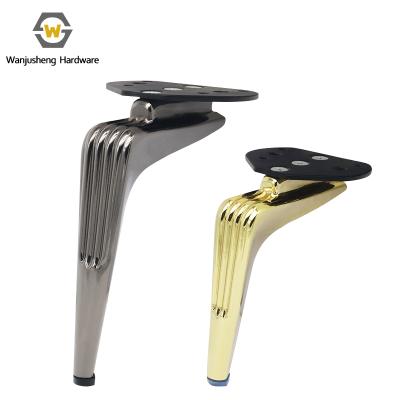 China Modern Luxury Gold Gun Black Metal Bed Feet Cold-Rolled Steel Sofa Legs for Hospital Furniture Cabinet Feet Table Legs for sale