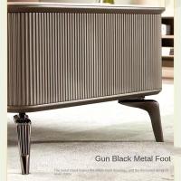 China Modern Luxury Gold Gun Black Metal Bed Feet Cold-Rolled Steel Sofa Legs for Hospital Furniture Cabinet Feet Table Legs for sale