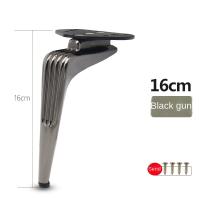 China Modern Luxury Gold Gun Black Metal Bed Feet Cold-Rolled Steel Sofa Legs for Hospital Furniture Cabinet Feet Table Legs for sale