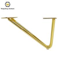 China Wanjusheng Furniture V-shaped Iron Gold Feet Metal Cabinet Sofa Feet for Living Room Hotel Apartment for sale