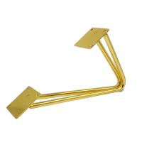 China Wanjusheng Furniture V-shaped Iron Gold Feet Metal Cabinet Sofa Feet for Living Room Hotel Apartment for sale