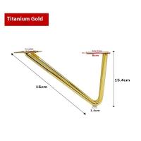 China Wanjusheng Furniture V-shaped Iron Gold Feet Metal Cabinet Sofa Feet for Living Room Hotel Apartment for sale