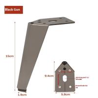 China High Quality Metal Sofa Legs 15cm Gold Sliver Gun Black Furniture Foot for TV Stand Table Cabinet for sale