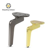 China Wanjusheng Decorative Sofa Accessories Cabinet Feet Metal Gold Furniture Legs for Hotel Living Room Apartment for sale
