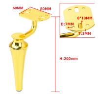 China Wanjusheng High Quality Home Hardware Furniture Feet Gold Metal Bed Legs for Sofa TV Stand Cabinet for sale