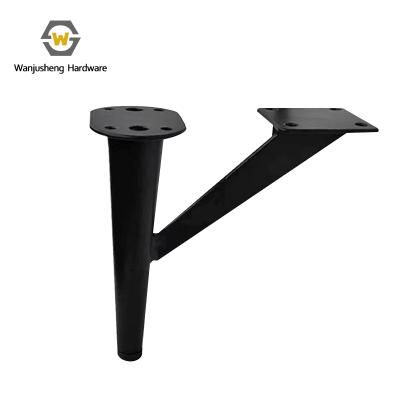 China Heavy Duty Metal Black Small Straddle Diagonal Conical Leg Coffee Table Foot Luxury Modern Iron for Kitchen Home Hotel Use for sale